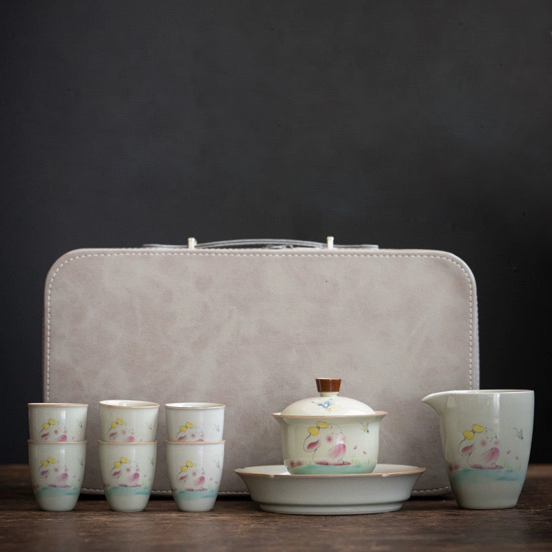 Herbal Ash Ceramics Tea Set (Rabbit) 10 Pieces – TREATEA