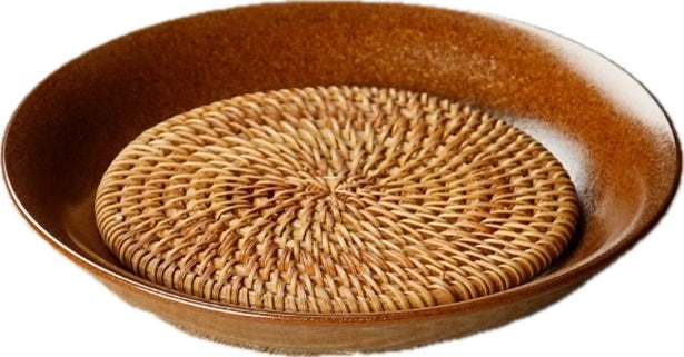 Coarse Pottery Rattan Teapot Mat and Holder – TREATEA